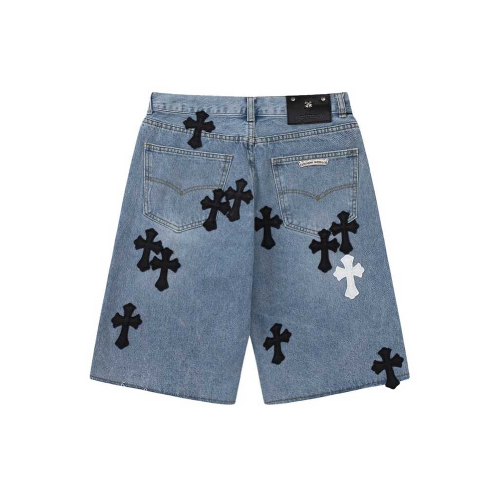 Chrome Hearts Cross Denim Shorts - Gem